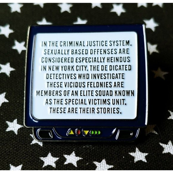 Boutique | Jewelry | Law Order Svu Tv Screen Words Enamel Pin | Poshmark